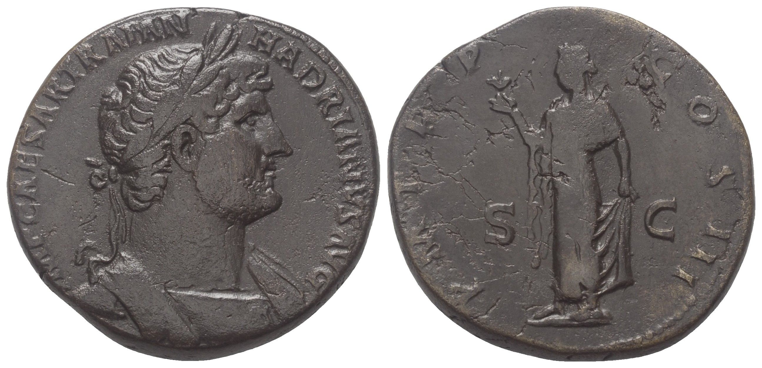 Hadrianus (117-138 AD). Sestertius (bronze), 121-122 AD, Rome