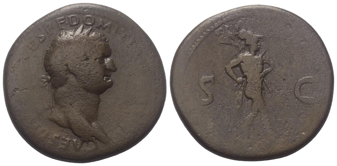 Domitianus (81-96 AD). Domitianus as Caesar. Sestertius (bronze), 80-81 ...