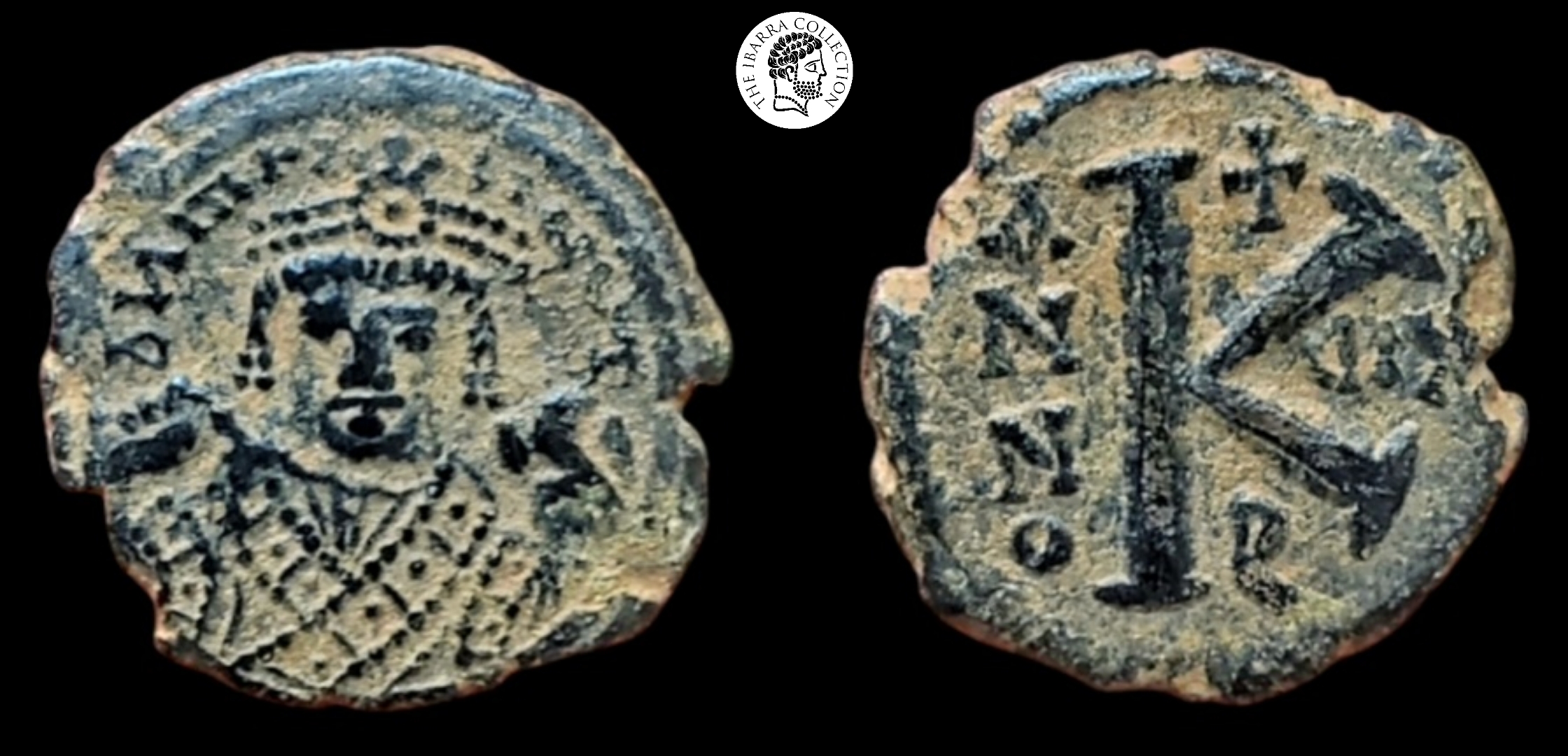 Maurice Tiberius. 582-602 AD. Theoupolis (Antioch) Half Follis or 20 ...