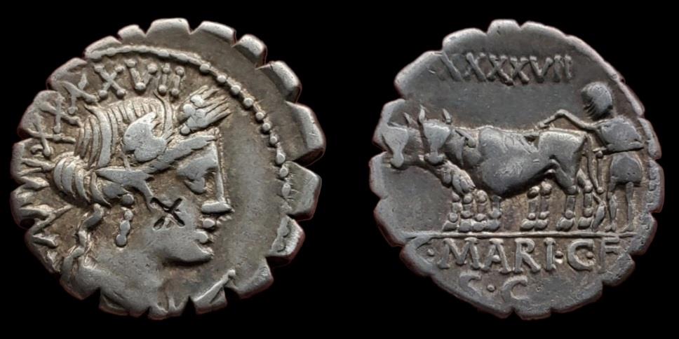 C. Marius C.f. Capito; 81 BC, Denarius, 3.85g. Rome mint. | Roman ...