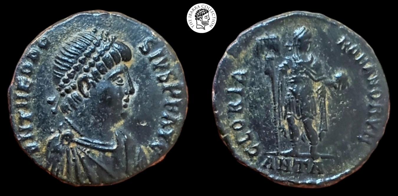 Theodosius I AE2. Antioch mint. 379-395 AD. EF. | Roman Imperial Coins