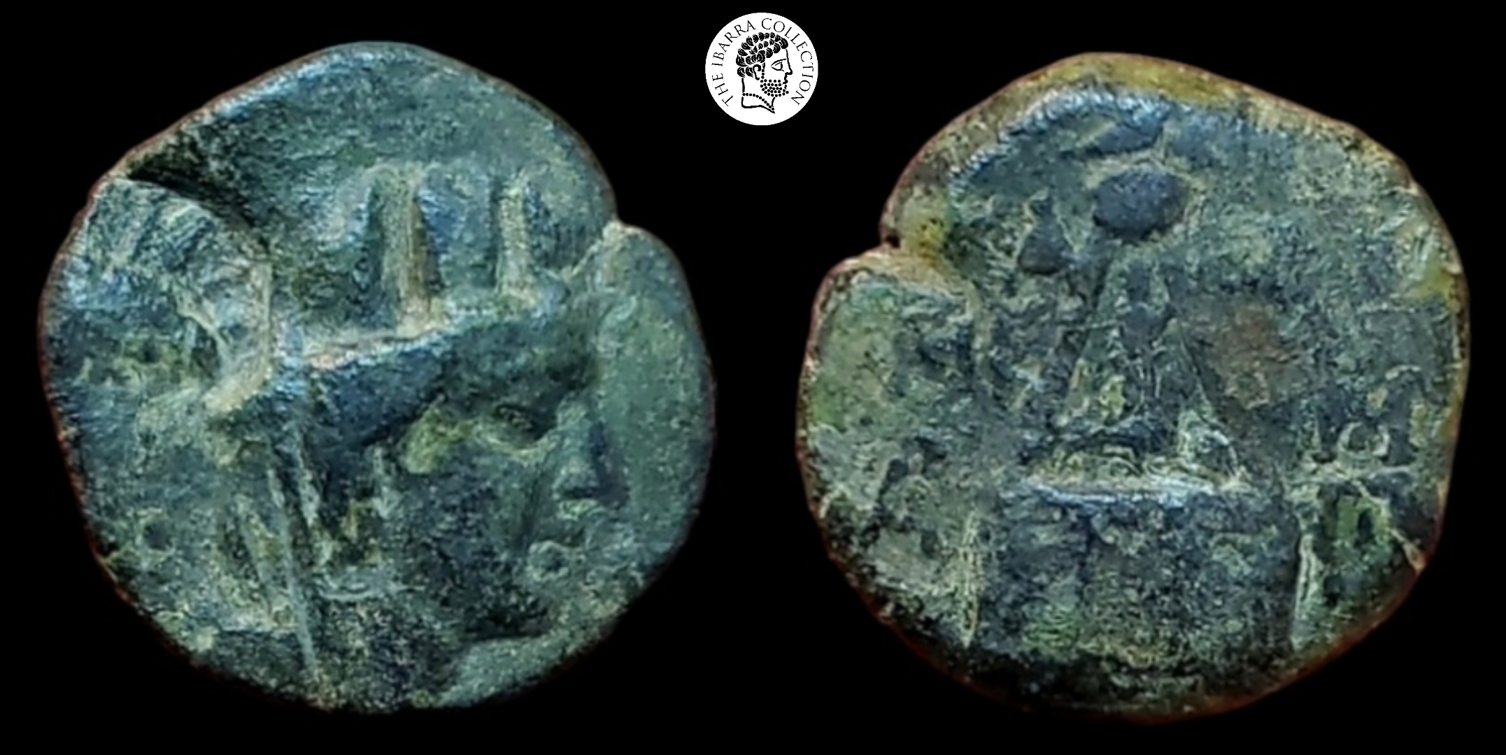 Tarsos, Cilicia, AE20. 2nd-1st century BC. aVF. Countermark on Obverse.