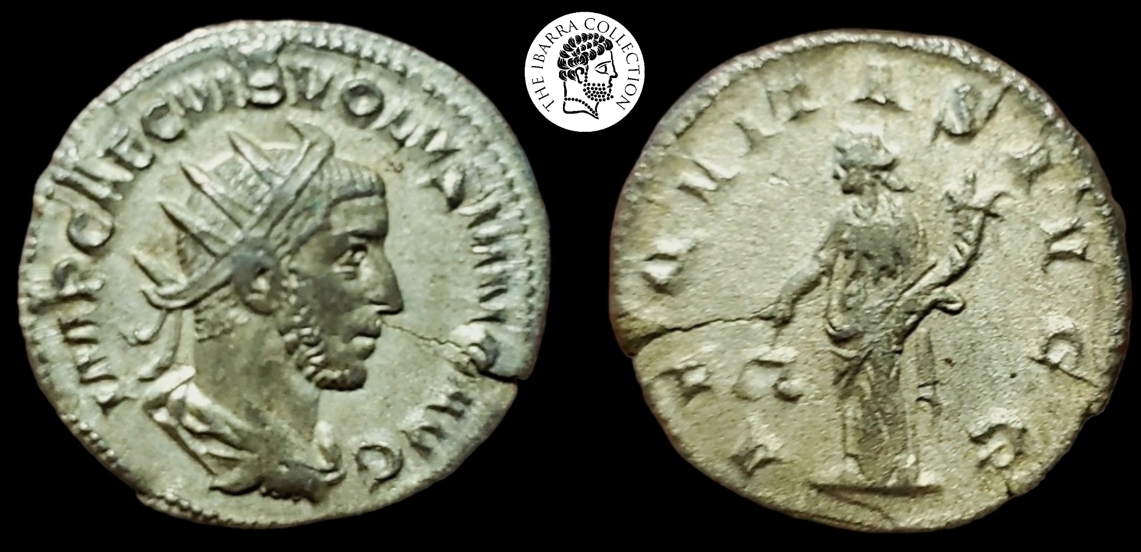 Volusian. AR antoninianus. Rome mint. A.D. 251-253. Toned & Very Fine.
