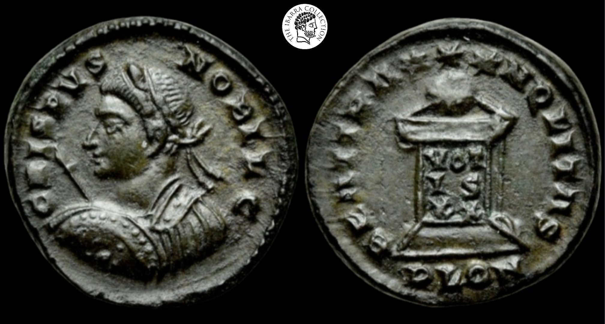 CRISPUS, Caesar, 316-326 AD. Follis. Londinium mint. Extremely Fine.