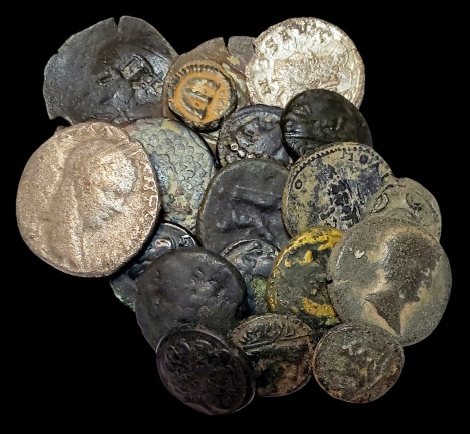 Lot of 19 Greek, Byzantine, Roman Coins. Check it out! Sold as is. Fine ...