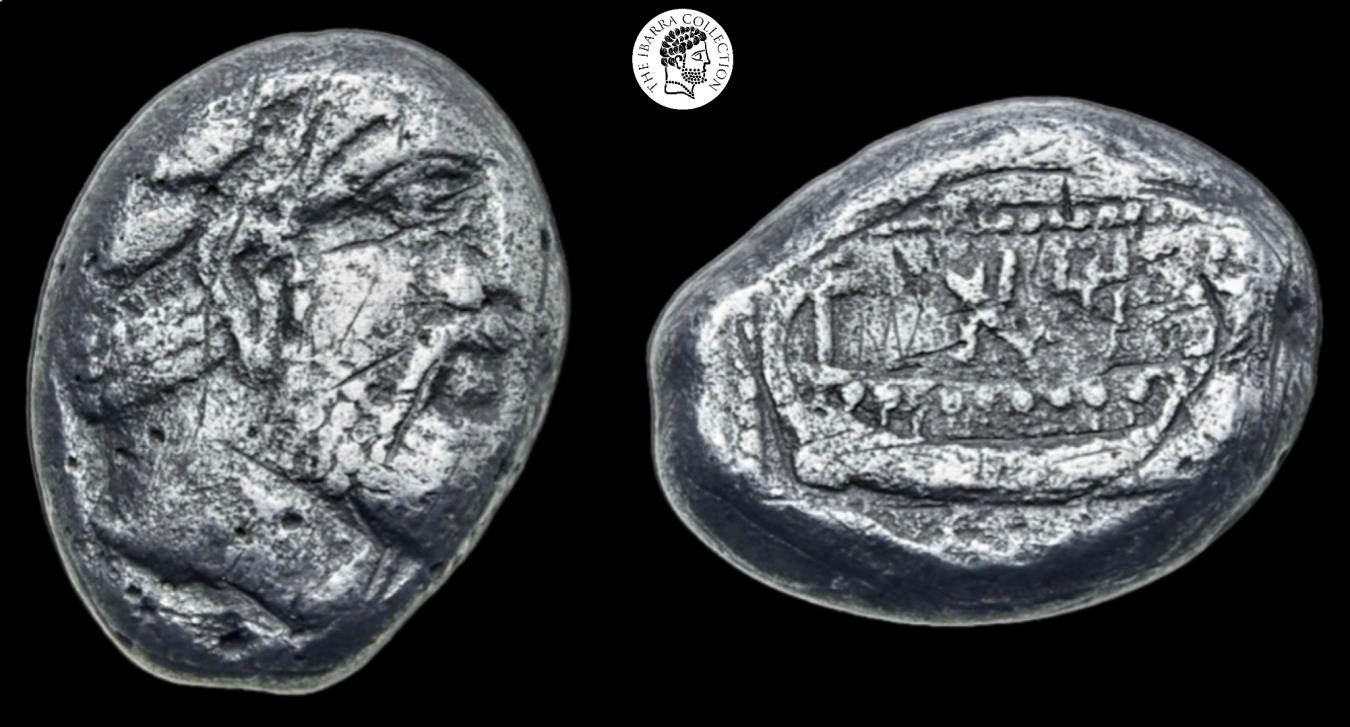 Phoenicia, Arados AR Shekel. Circa 420-400 BC. Very Fine & Toned.