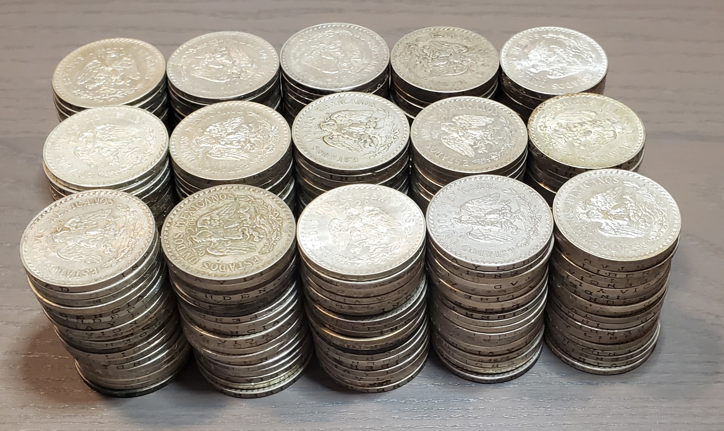 Pile Of Silver Coins