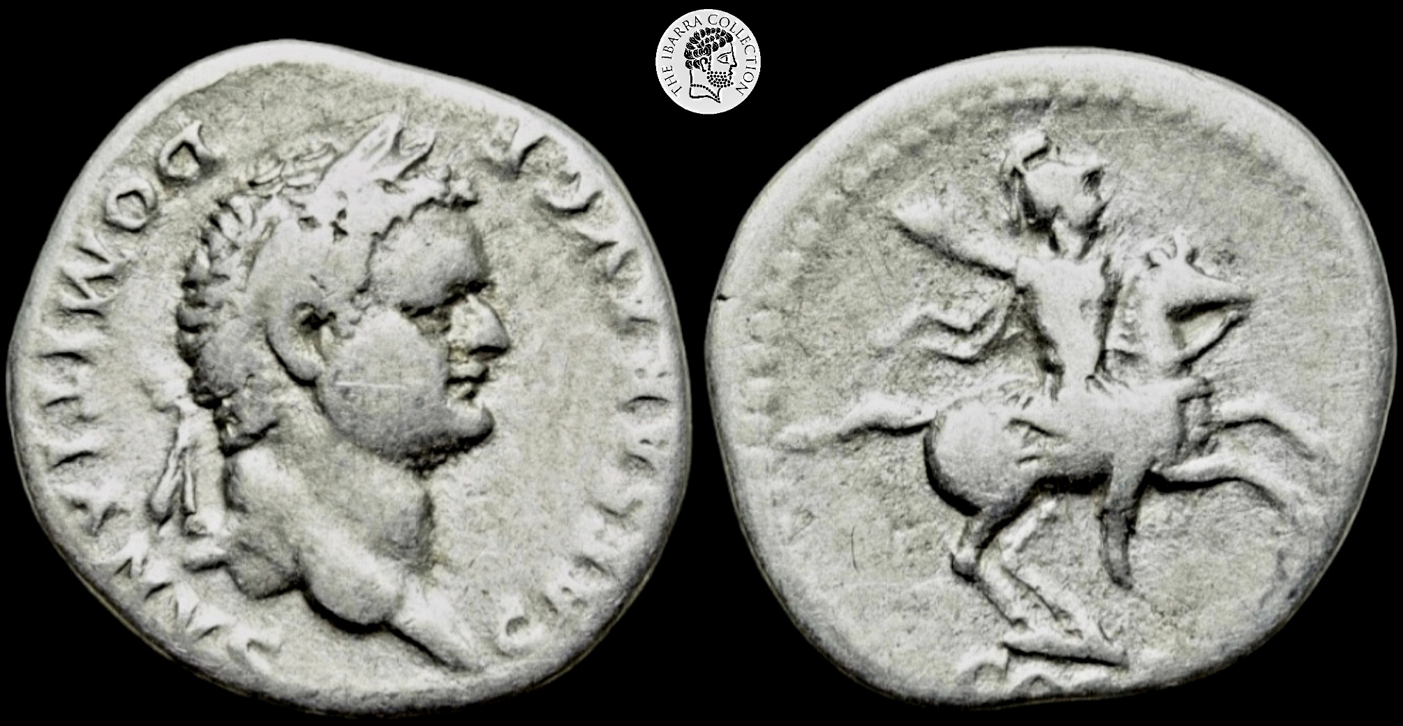 DOMITIAN, Caesar, 69-81 AD. AR Denarius. Rome mint. Very Fine.