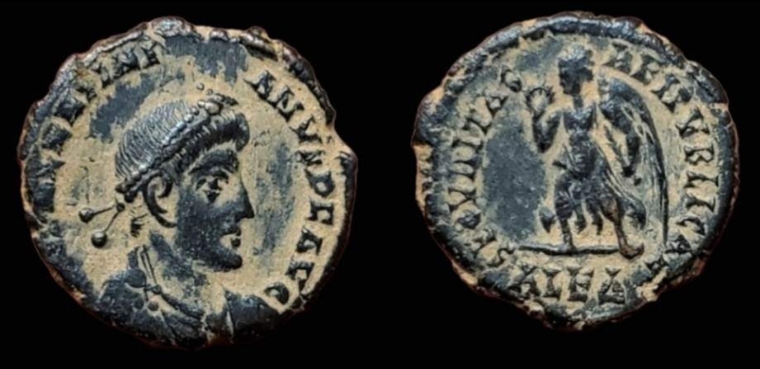 Valentinian I, AE3, Alexandria mint. Very Fine. | Roman Imperial Coins