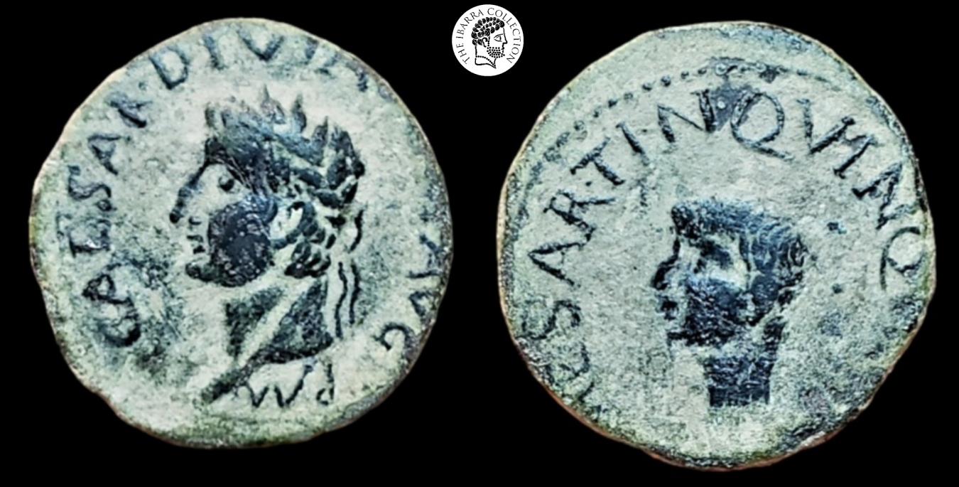 TIBERIUS & CALIGULA AS CAESAR AE CARTHAGO NOVA SCARCE DUAL | Roman ...
