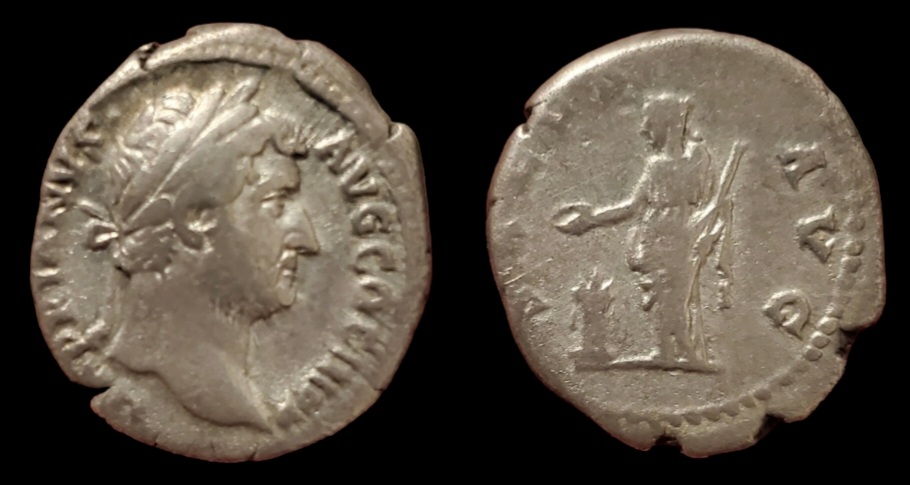 Hadrian. AR Denarius 134-138 AD. Rome mint. VF. | Roman Imperial Coins