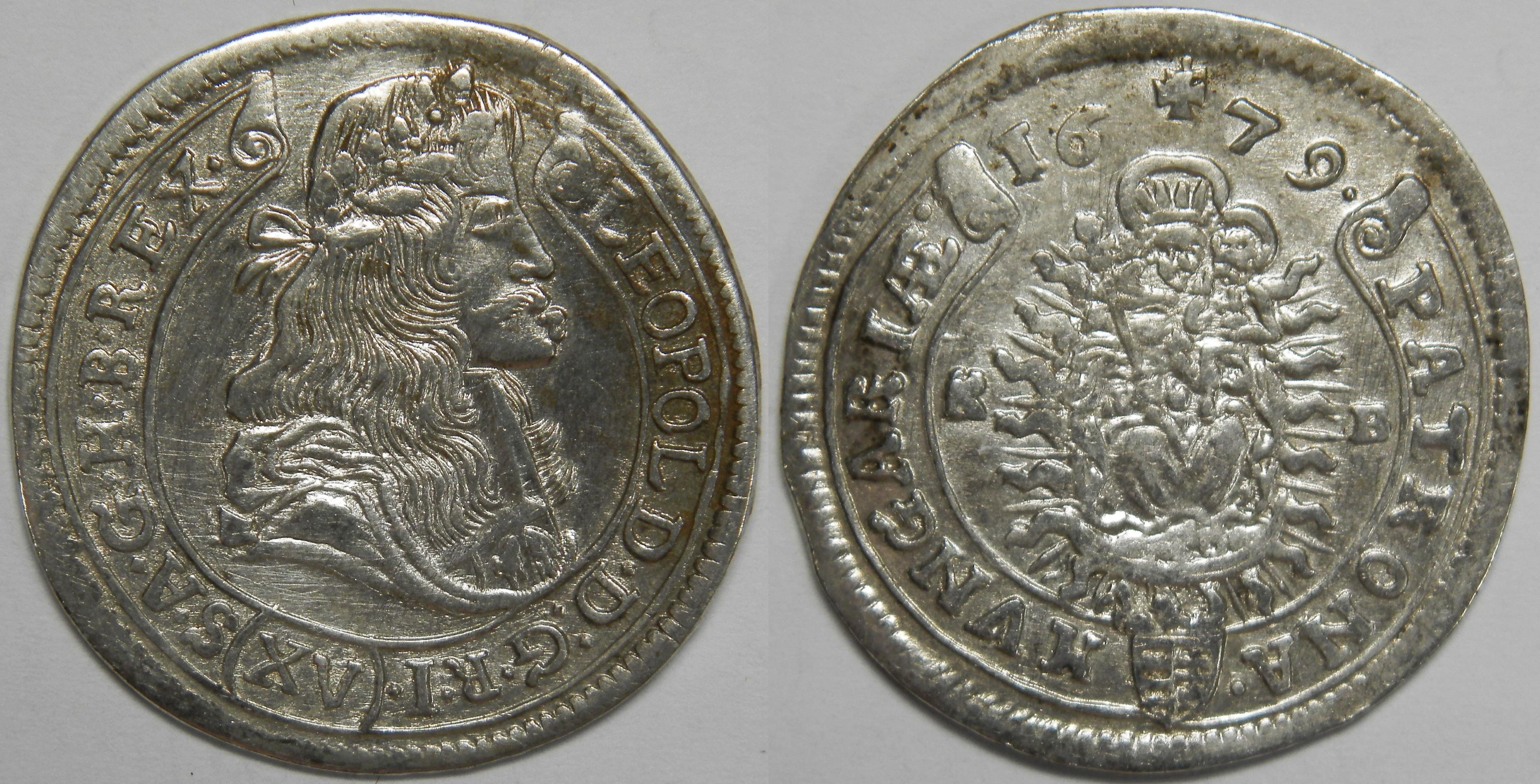 Hungary Leopold I AR XV Krajcár 1679 K-B (Körmöcbánya) | European Coins