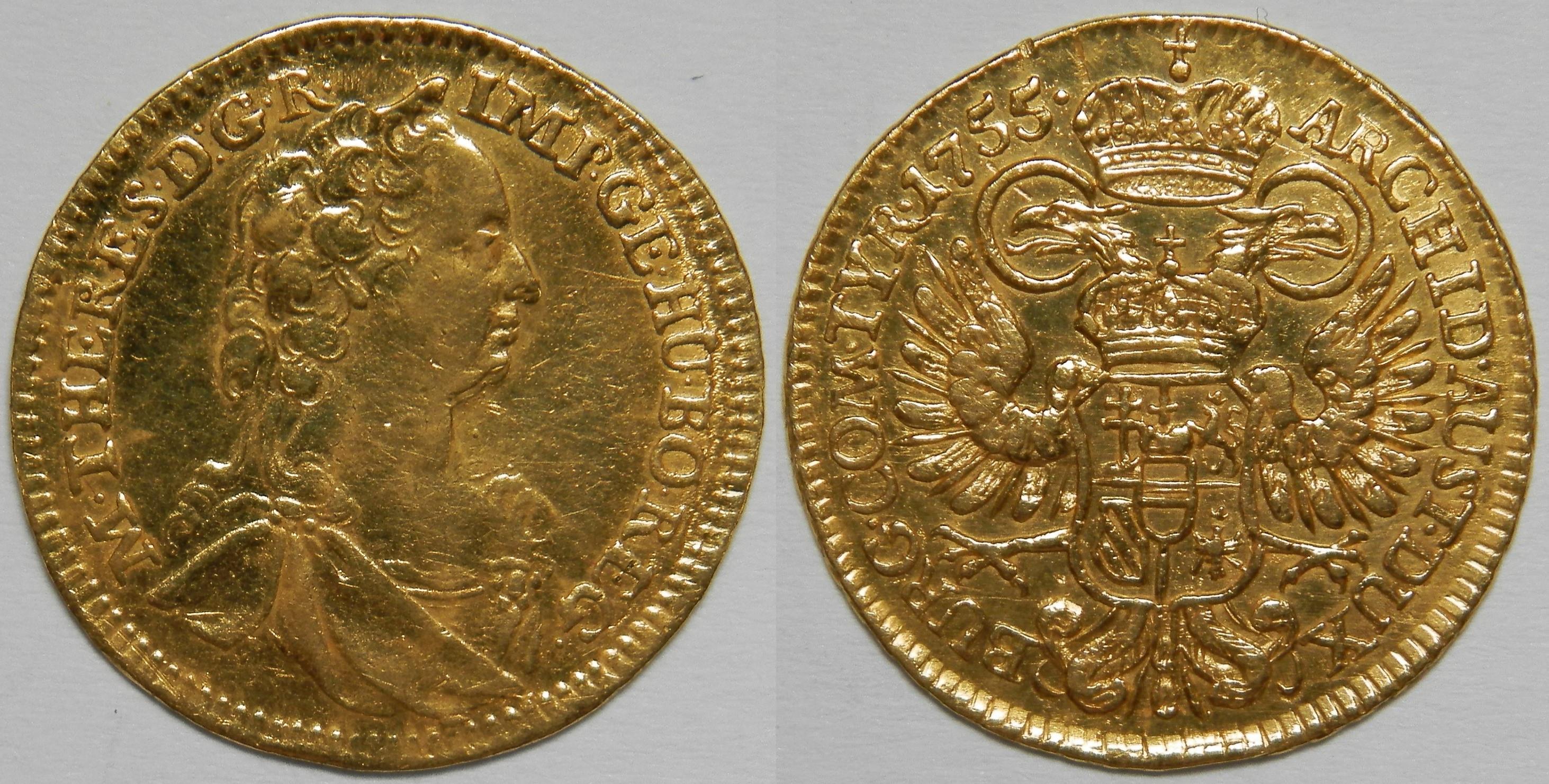 Austria Maria Theresia AV Dukat 1755 (Vienna) | European Coins