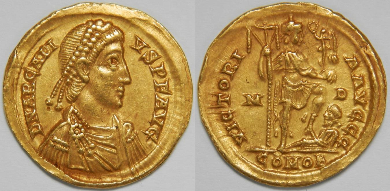 Roman Empire Arcadius AV Solidus (Mediolanum, AD 395-402) | Roman ...
