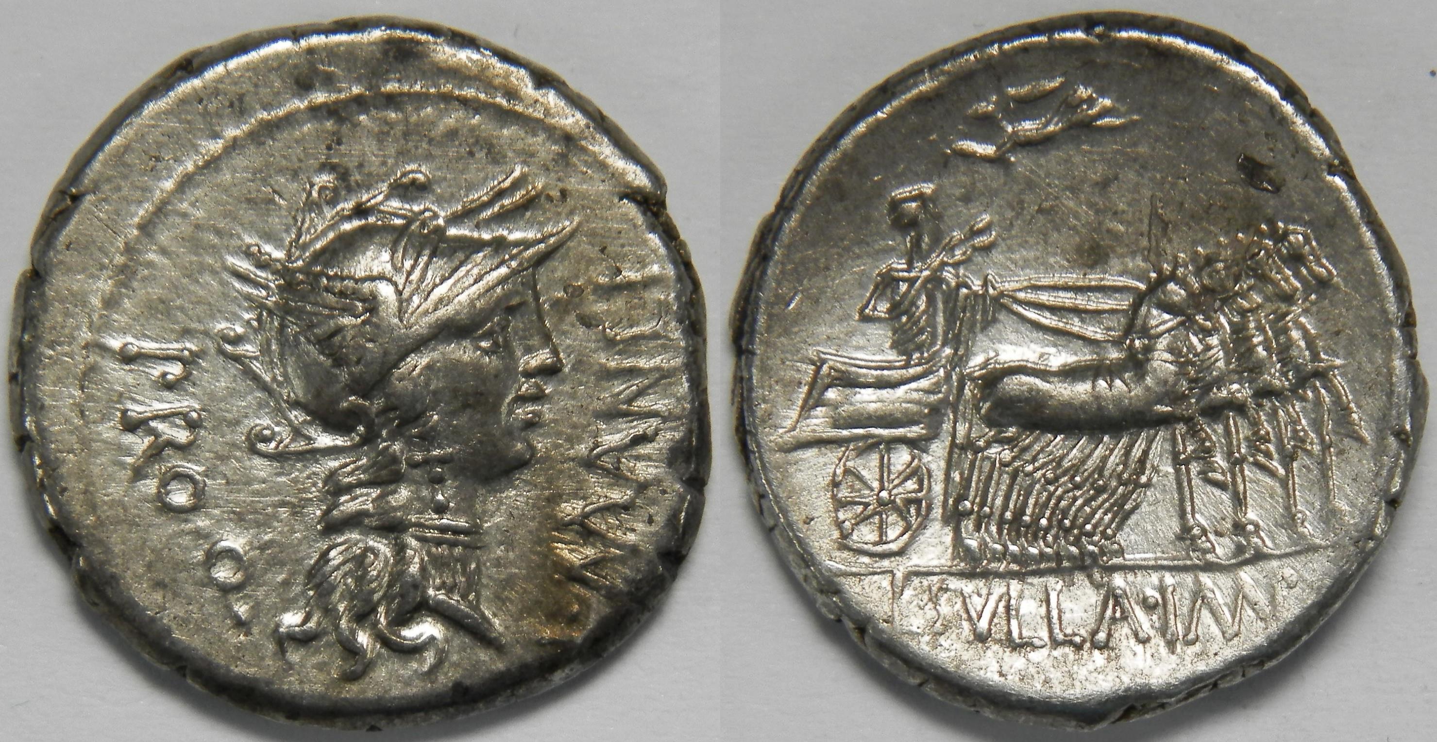 Roman Republic L. Sulla and L. Manlius Torquatus AR Denarius (Military ...