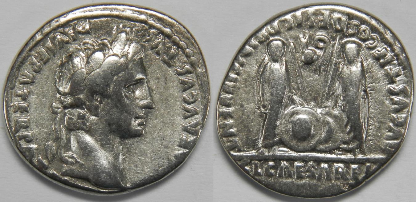 Roman Empire Augustus AR Denarius (Lugdunum, 2 BC-AD 4) | Roman ...