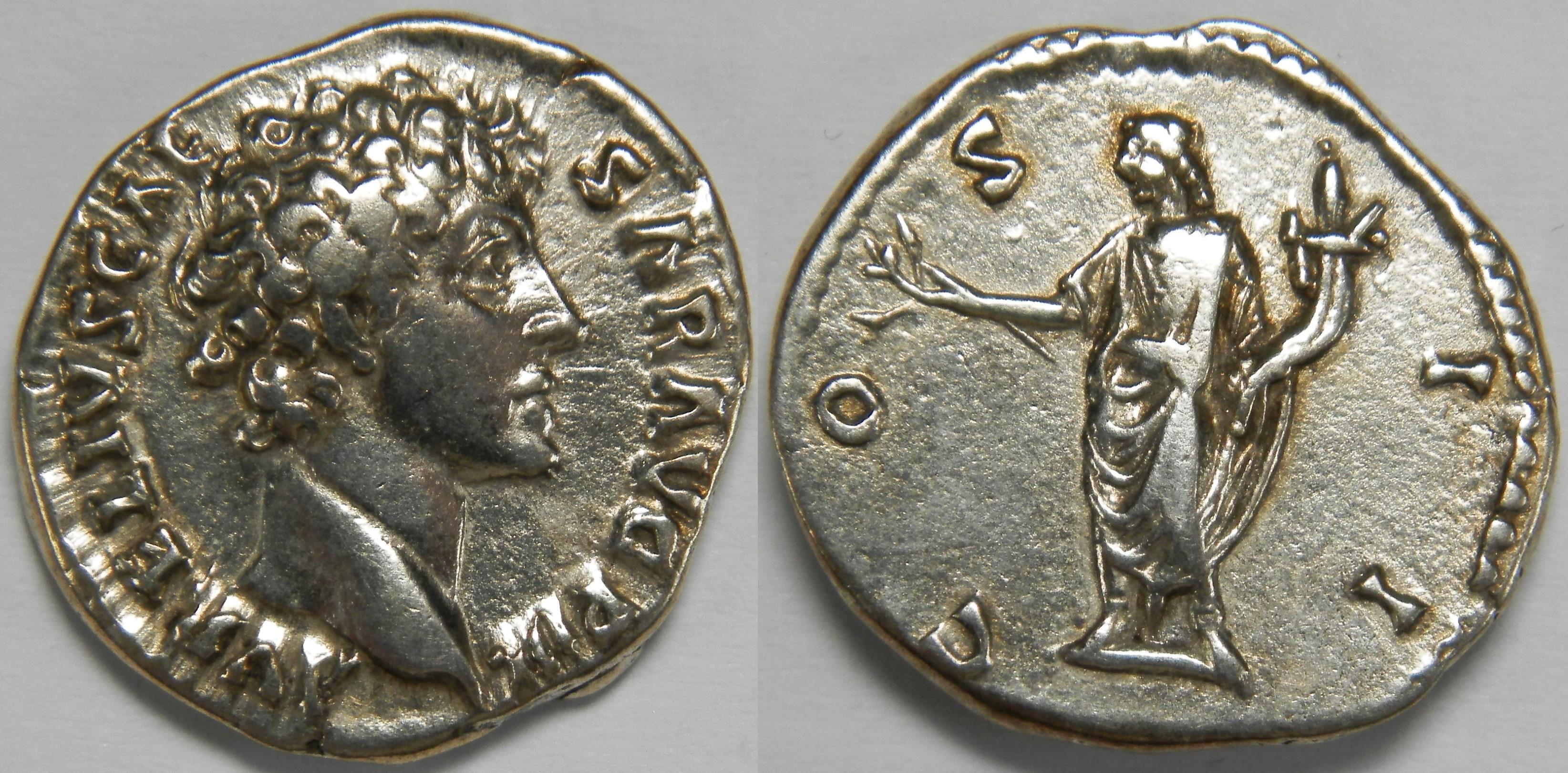 Roman Empire Marcus Aurelius as Caesar AR Denarius (Rome, AD 145-147)