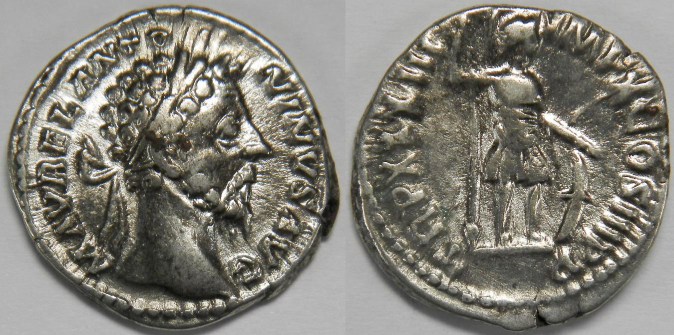 Roman Empire Marcus Aurelius AR Denarius (Rome, AD 179-180) | Roman ...