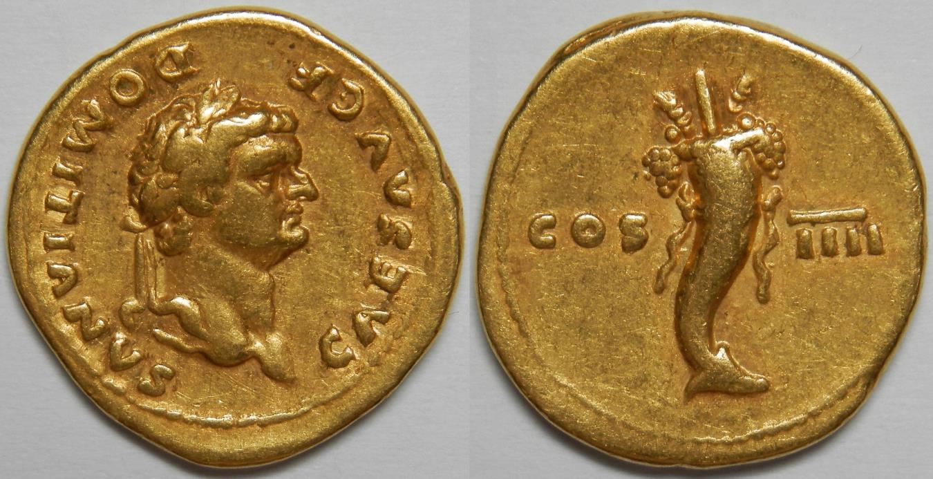 Roman Empire Domitian as Caesar AV Aureus (Rome, AD 76-77) | Roman ...