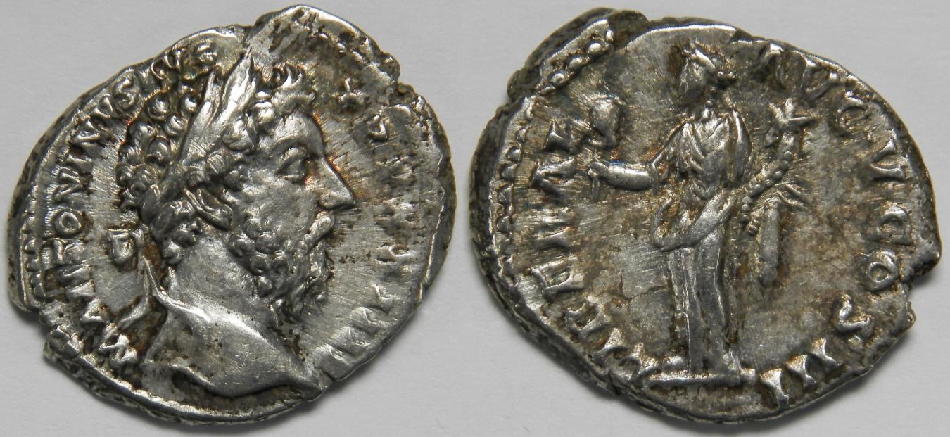 Roman Empire Marcus Aurelius AR Denarius (Rome, AD 170) | Roman ...