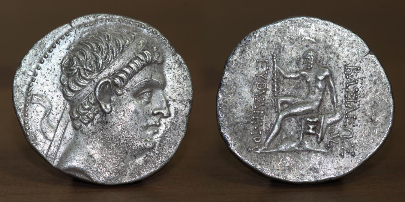 Bactria Kingdom: Euthydemos I, Silver Tetradrachm, c. 220-200 BCE