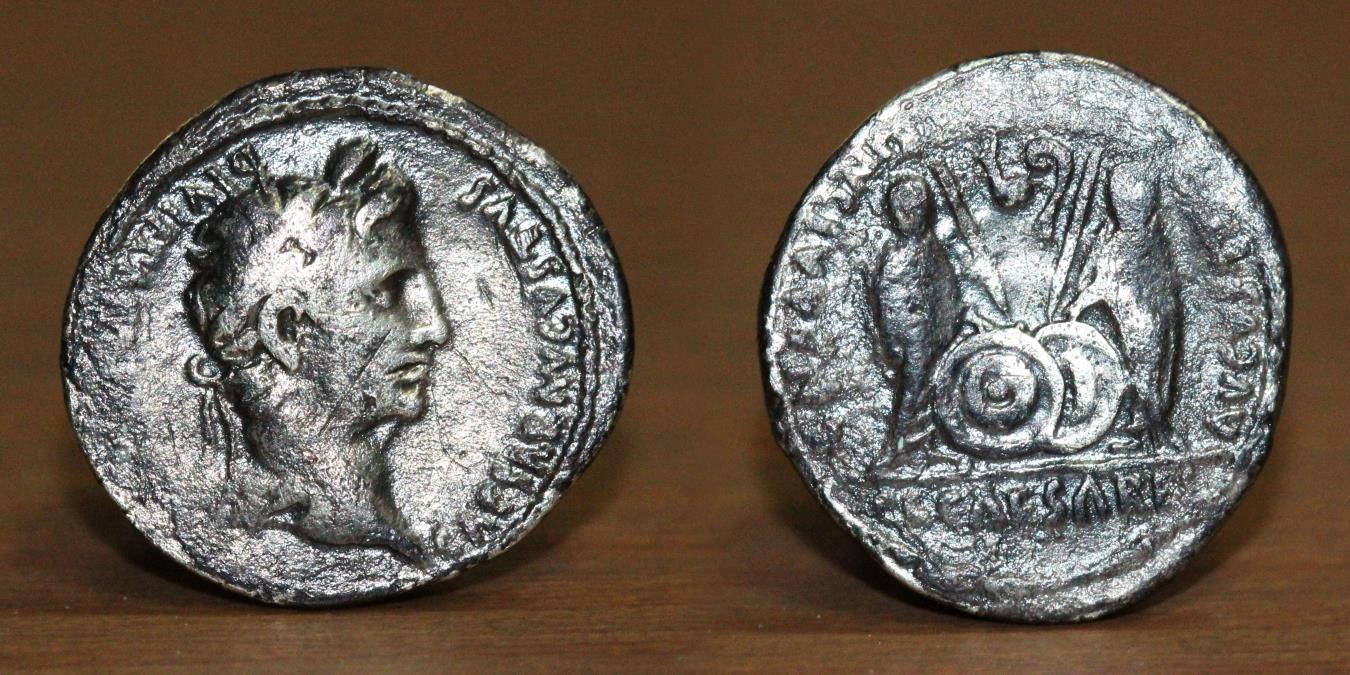 Roman Empire. Augustus. AR Denarius. CAESARES. | Roman Imperial Coins