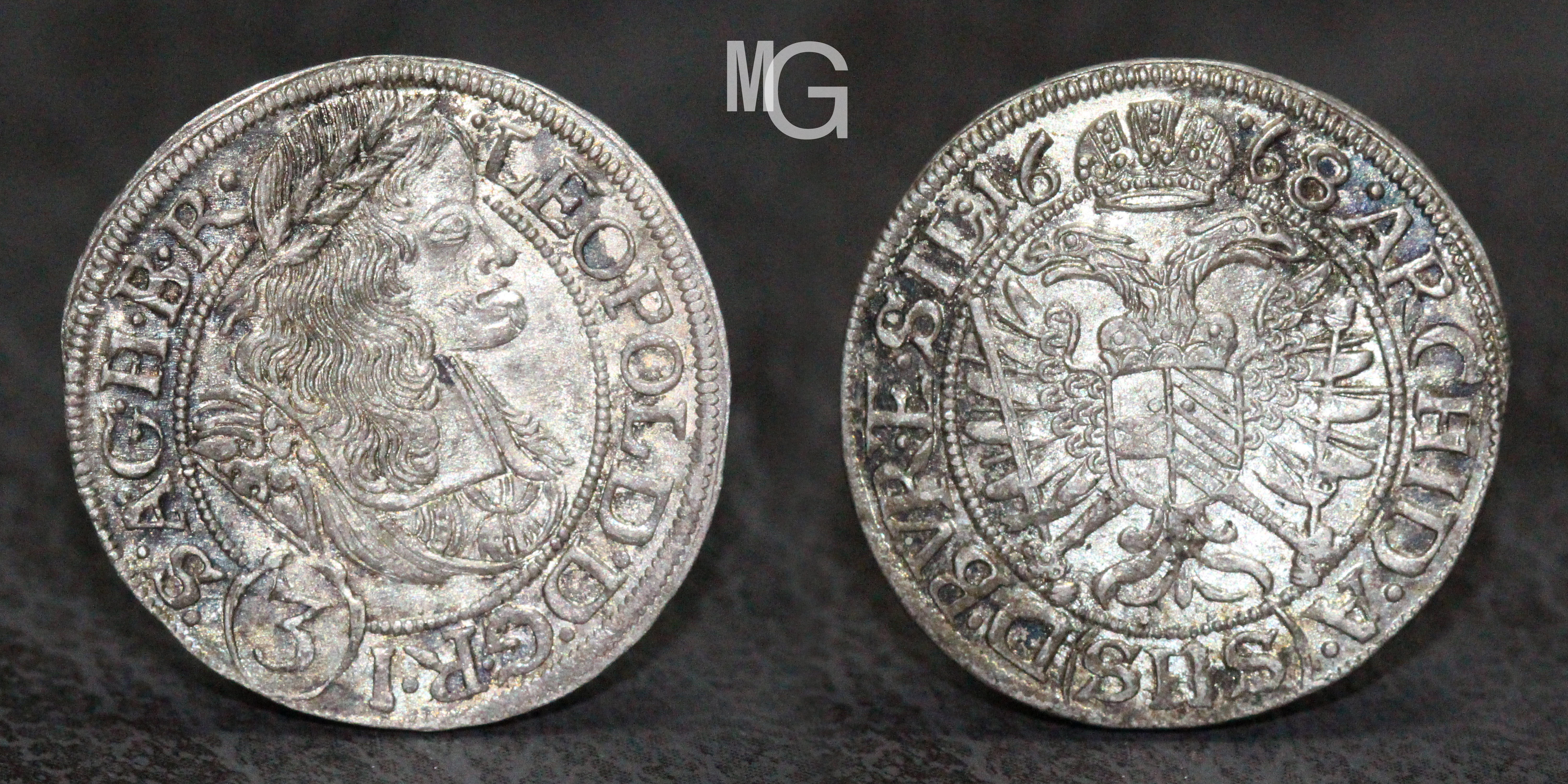 Austria: Silesia (Holy Roman Empir). AR 3 Kreuzer. 1668 SHS, Leopold I ...