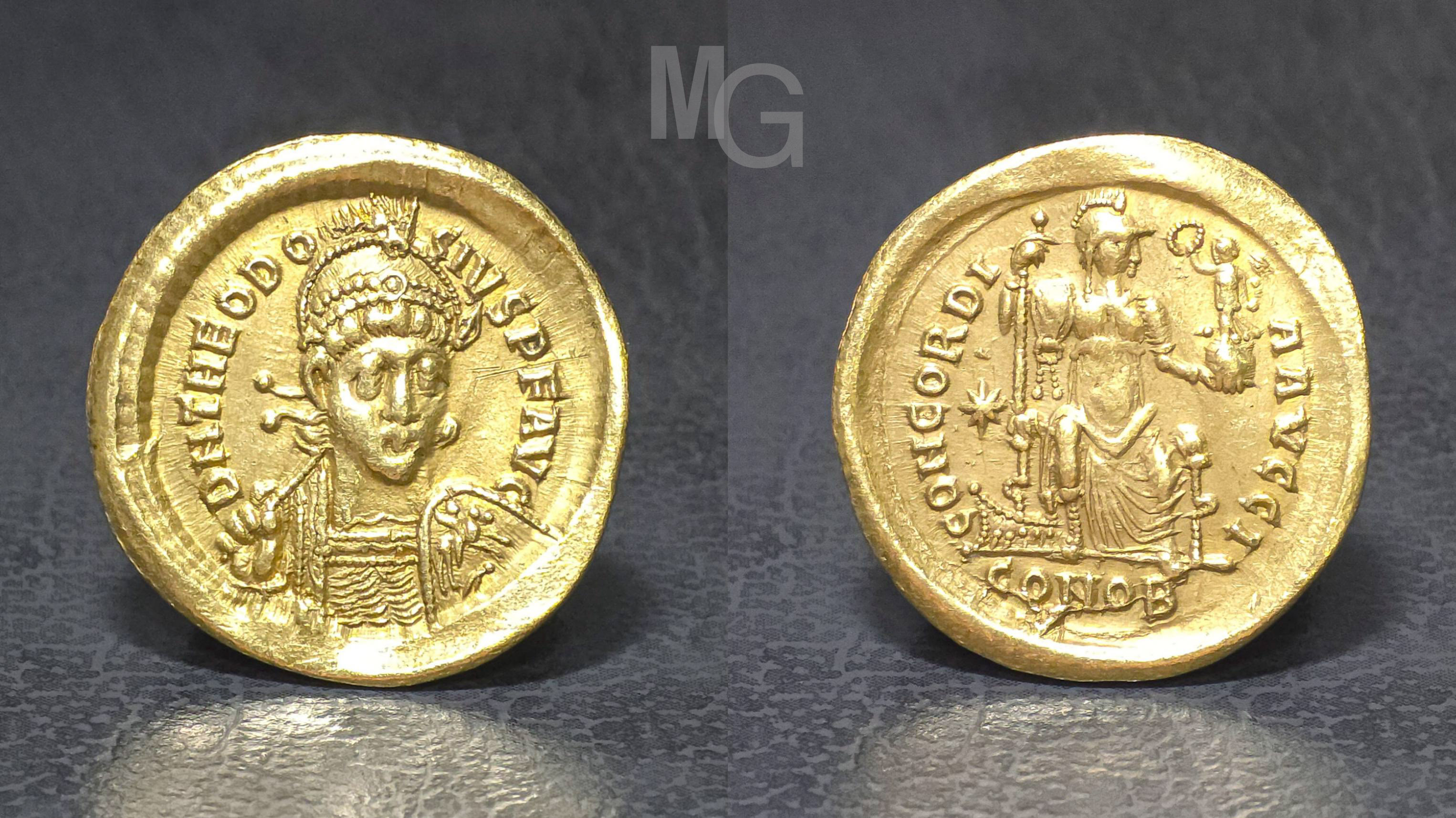 Byzantine Empire, Theodosius II. AD 402-450. AV Solidus. Constantinople ...