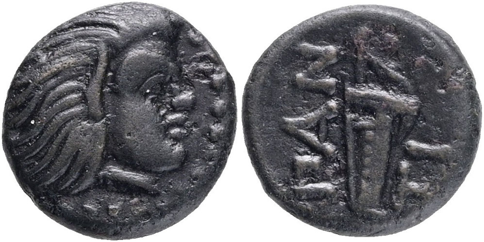 Ancient Greek coin from Pantikapaion, Cimmerian Bosporos - Satyr and ...
