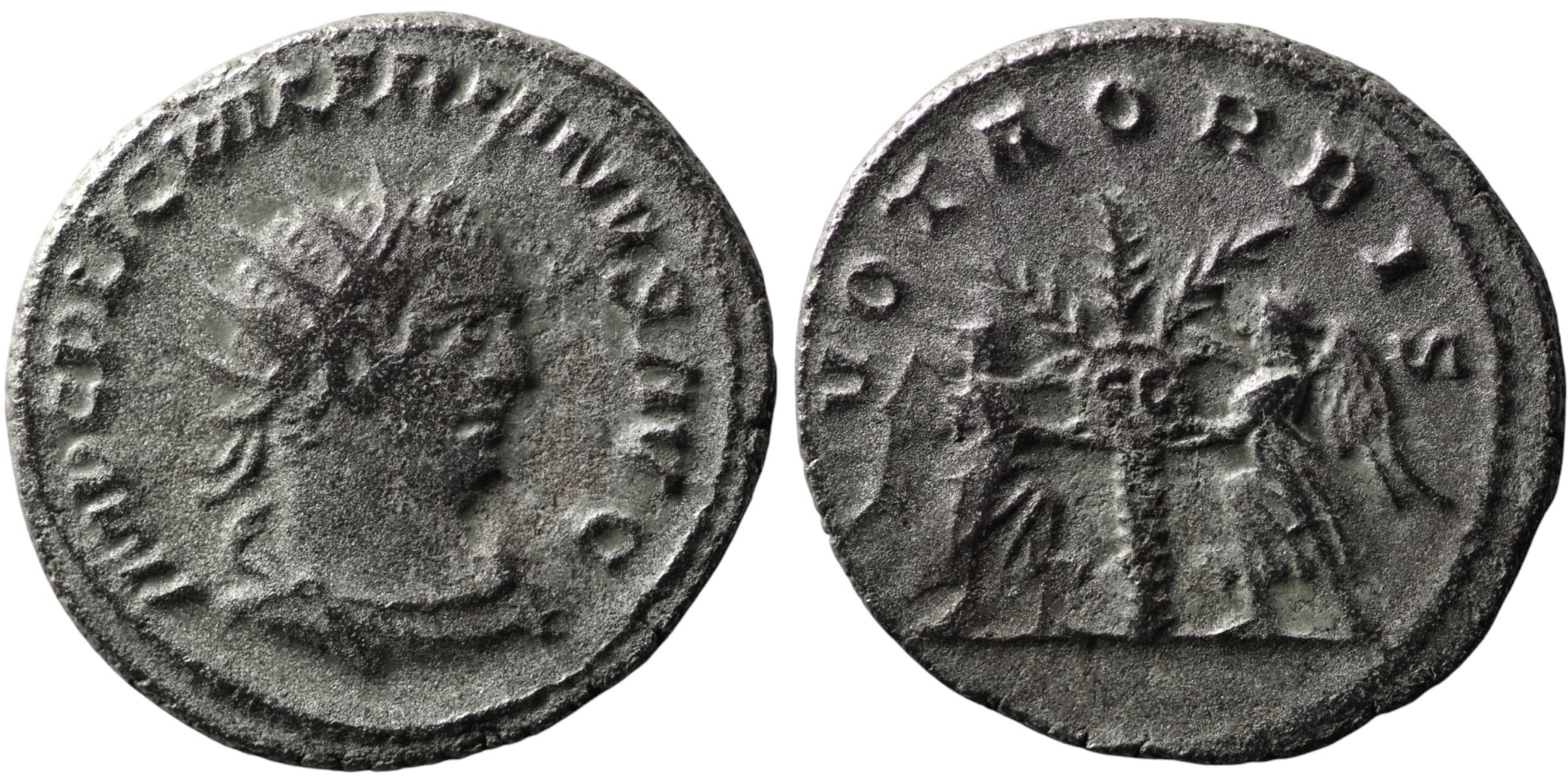 Roman coin of Valerian I silver antoninianus - VOTA ORBIS | Roman ...