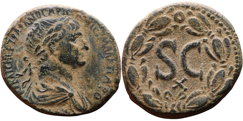 Ancient Roman Provincial Coin of the Emperor Trajan minted in Antioch ...