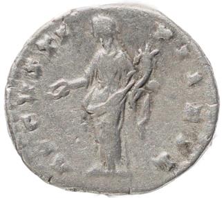 Roman coin of Faustina II AR silver denarius - AVGVSTI PII FIL