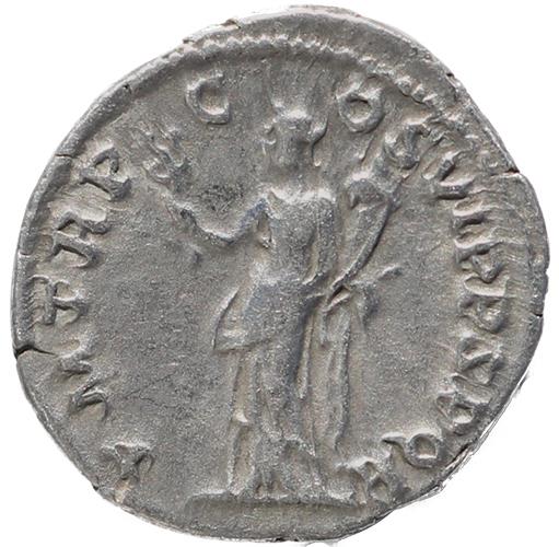 Roman coin of Trajan AR silver denarius - PM TRP COS VI PP SPQR