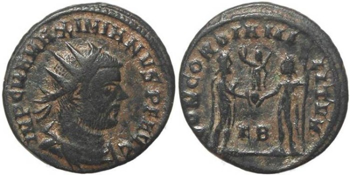 Roman coin of Maximianus antoninianus - CONCORDIA MILITVM | Roman ...