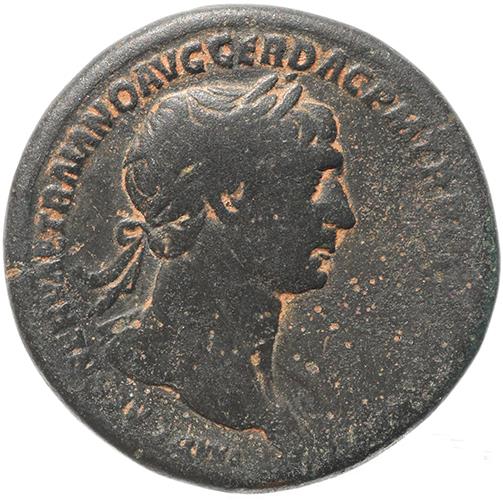 Roman coin of Trajan - Sestertius - SPQR OPTIMO PRINCIPI S-C | Roman ...