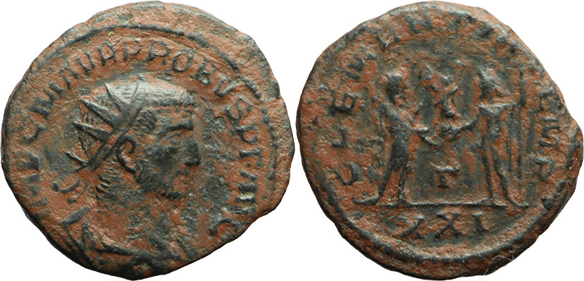 Ancient Roman coin of the Emperor Probus as Augustus minted in Antioch ...