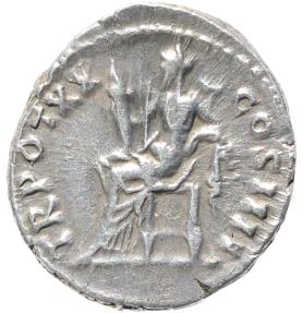 Roman coin of Antoninus Pius AR silver denarius - TR POT XX COS IIII