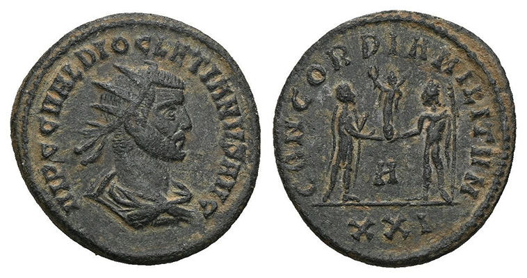 VF++ Ancient Roman coin of the Emperor Diocletian minted in Antioch ...