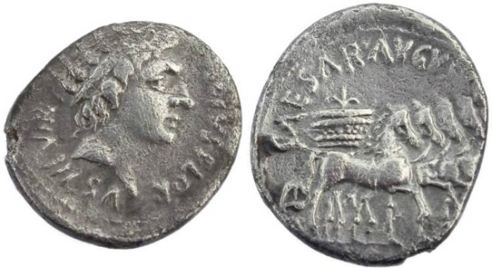 Augustus AR denarius - CAESAR AVGVSTVS SC | Roman Imperial Coins