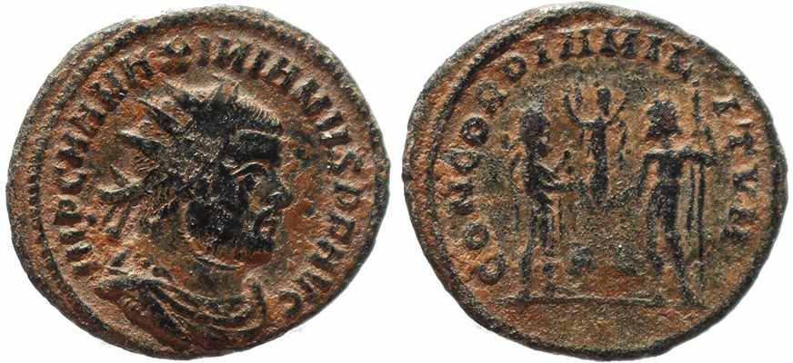 Roman coin of Maximianus - CONCORDIA MILITVM | Roman Imperial Coins