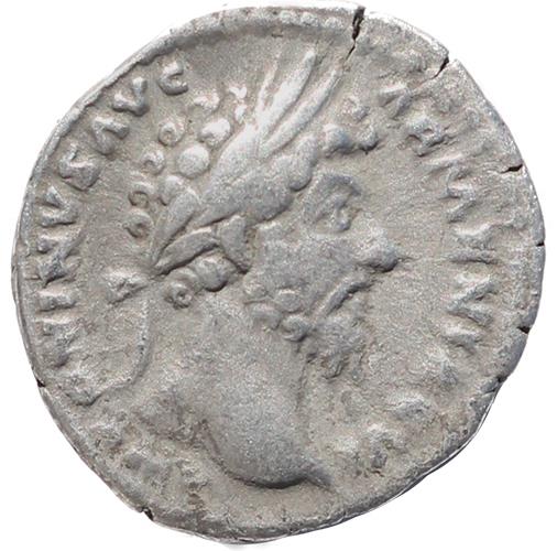 Roman coin of Marcus Aurelius AR silver denarius - P M TR P XIX IMP II ...