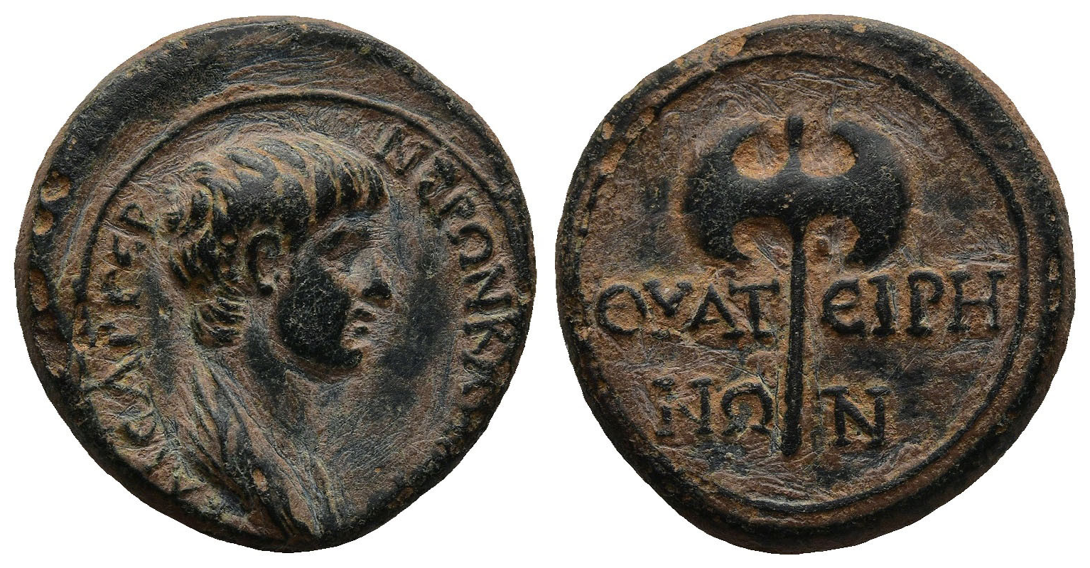 Roman coin of Nero as Caesar minted in Lydia. Thyateira | Roman ...
