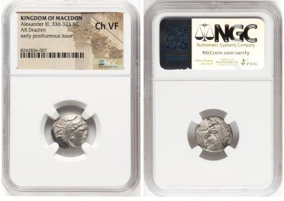 VF Ancient Greek silver coin of Alexander III 'The Great'. Postumous issue