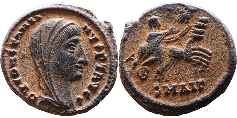 Ancient Roman coin of Constantine I - Hand of God - Very nice for the type