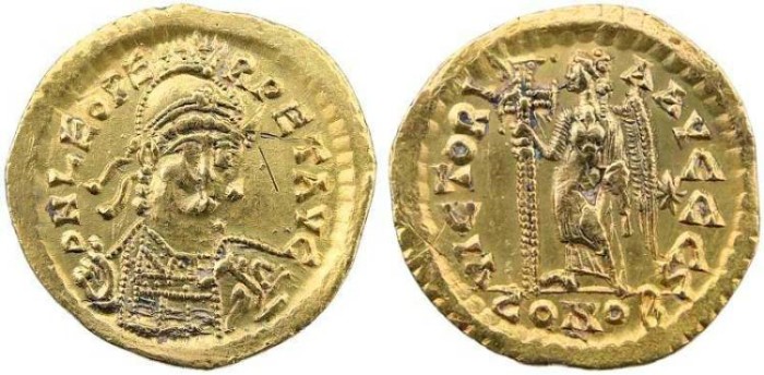 Leo I (457-474 AD ) Gold solidus - Constantinople mint | Byzantine Coins