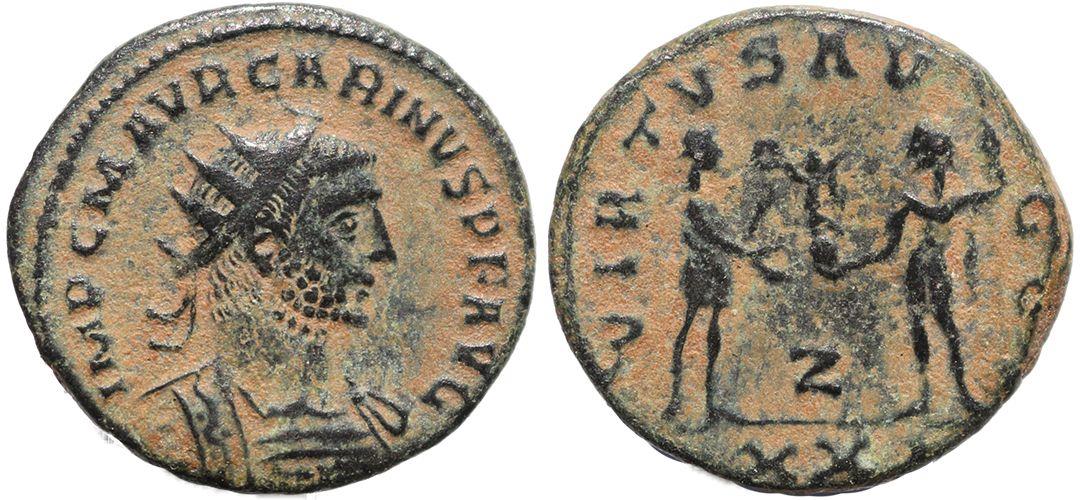 Ancient Roman coin of Carinus - VIRTVS AVGG | Roman Imperial Coins