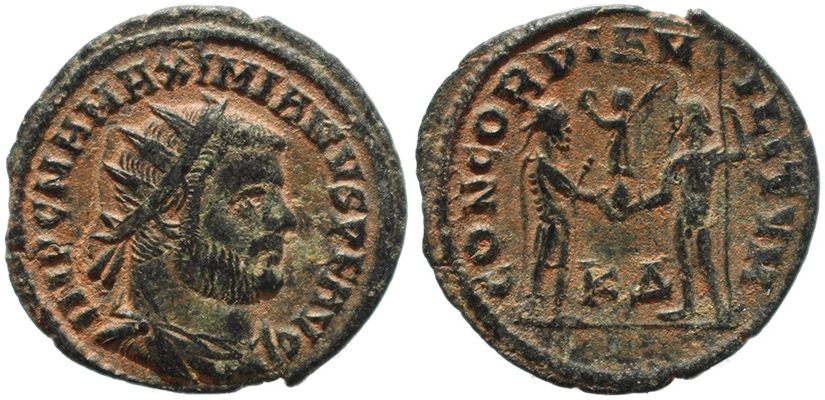 Roman coin of Maximian - CONCORDIA MILITVM | Roman Imperial Coins