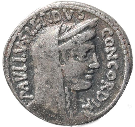 Roman Republican coin - L. Aemilius Lepidus Paullus AR silver denarius