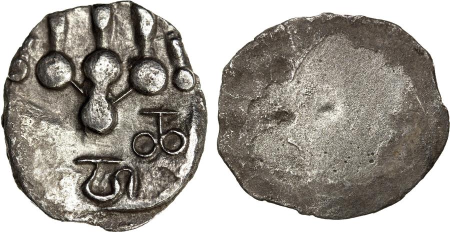 HUNNIC TRIBES, Sind. AR Damma circa 600-700. with two Brahmi characters ...