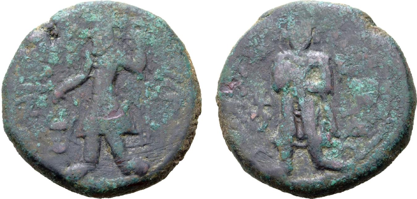 Kushan Empire: Kanishka I AD 127-152. Æ Tetradrachm. Sakyamuni Buddha Coin